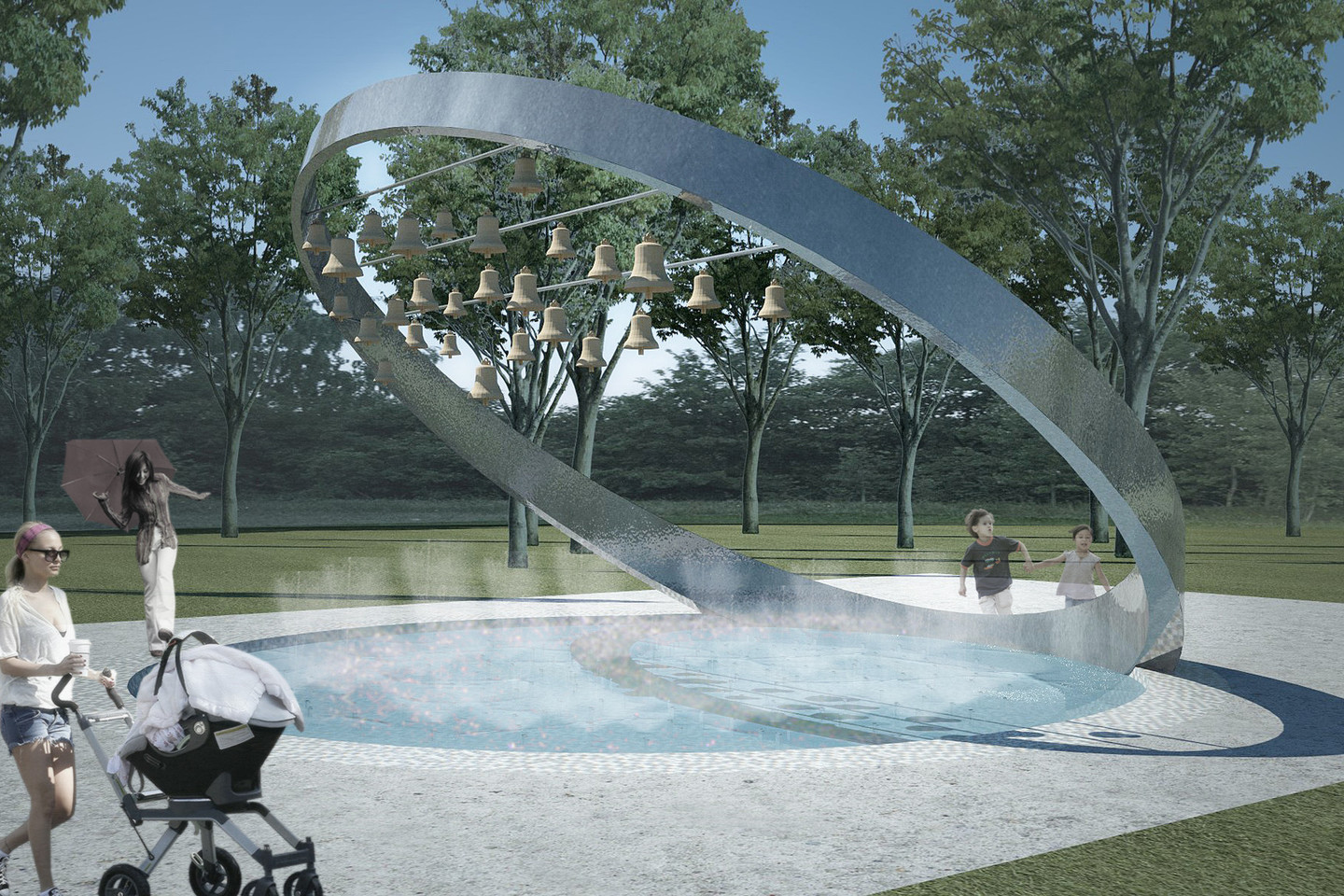 Olandijoje lieti varpai atkeliavo į rekonstruojamą Šakių skverą