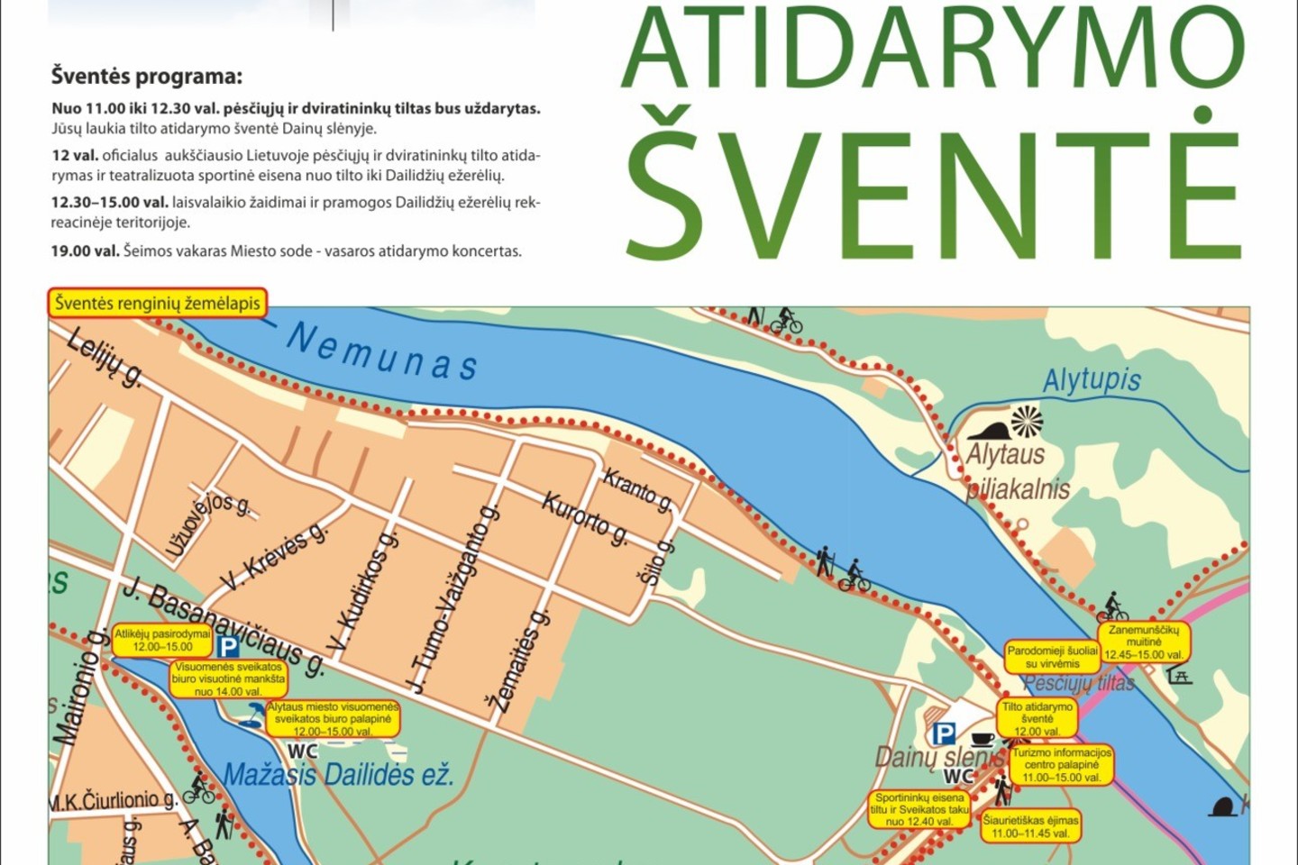 Alytuje – pėsčiųjų ir dviratininkų tilto atidarymo šventė