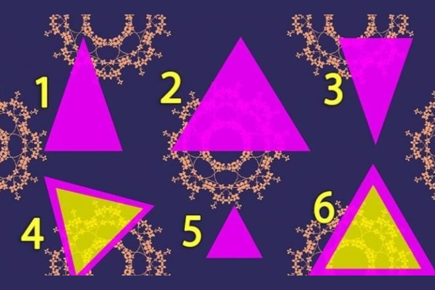 Pasirinkite du trikampius: tai atskleidžia jūsų asmenybę