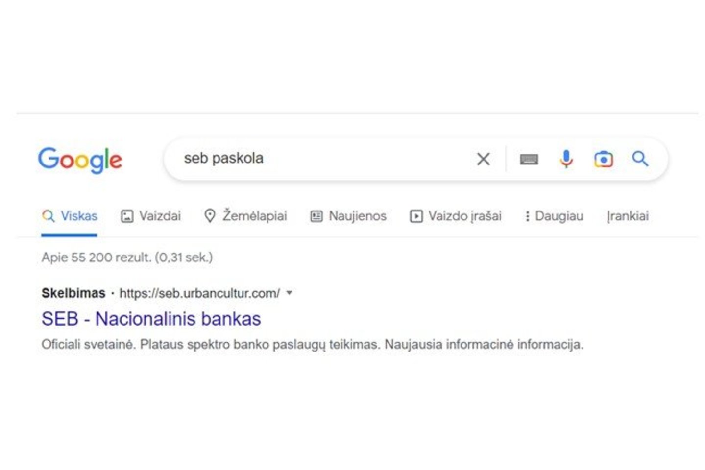 Sukčiai rado dar vieną būdą apgauti banko klientus – atkreipkite dėmesį į nuorodą