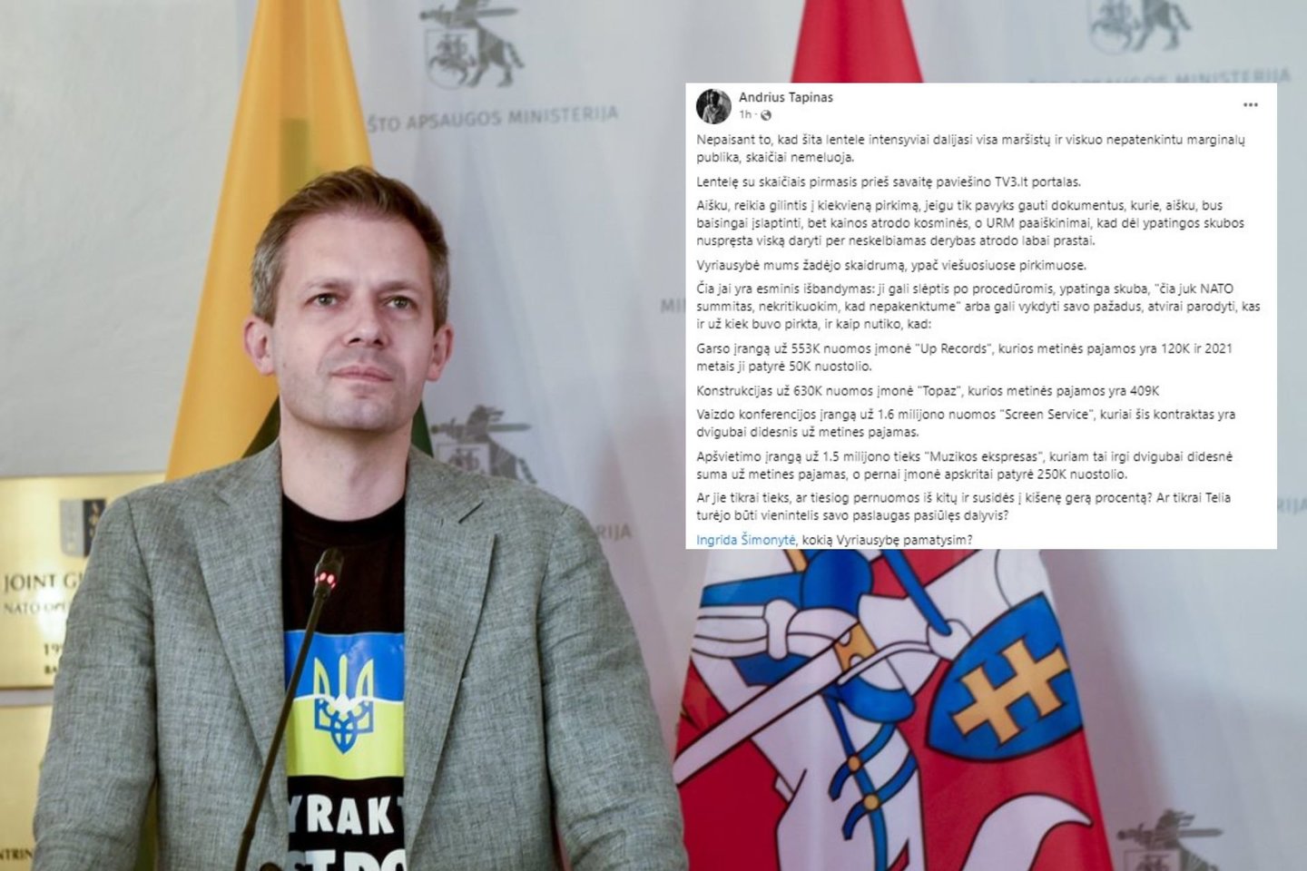 A. Tapinas pasisakė dėl pirkimų NATO viršūnių susitikimui: kainos ...