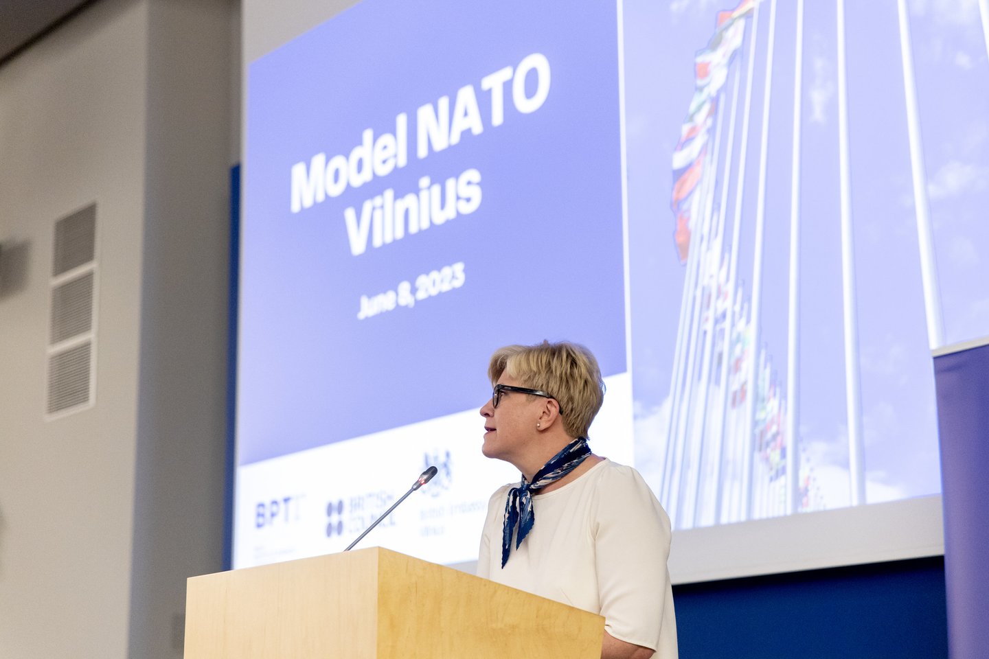 I. Šimonytė NATO viršūnių susitikimo simuliacijoje: demokratijos ...