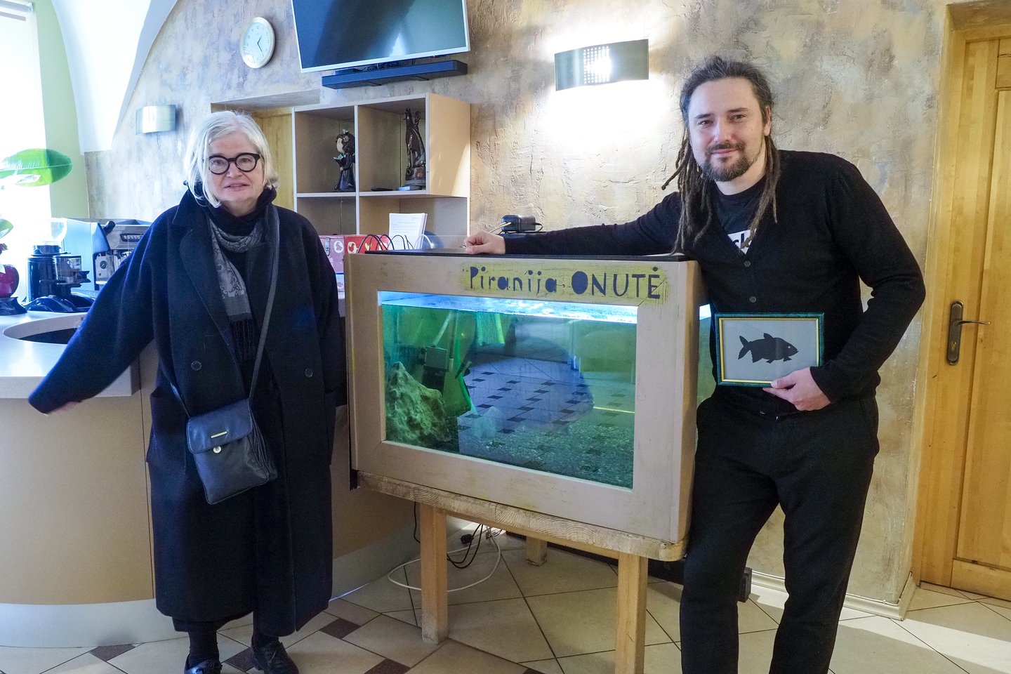 Piranija Onutė tapo Vilniaus teatro simboliu: žuvies dydis stebina