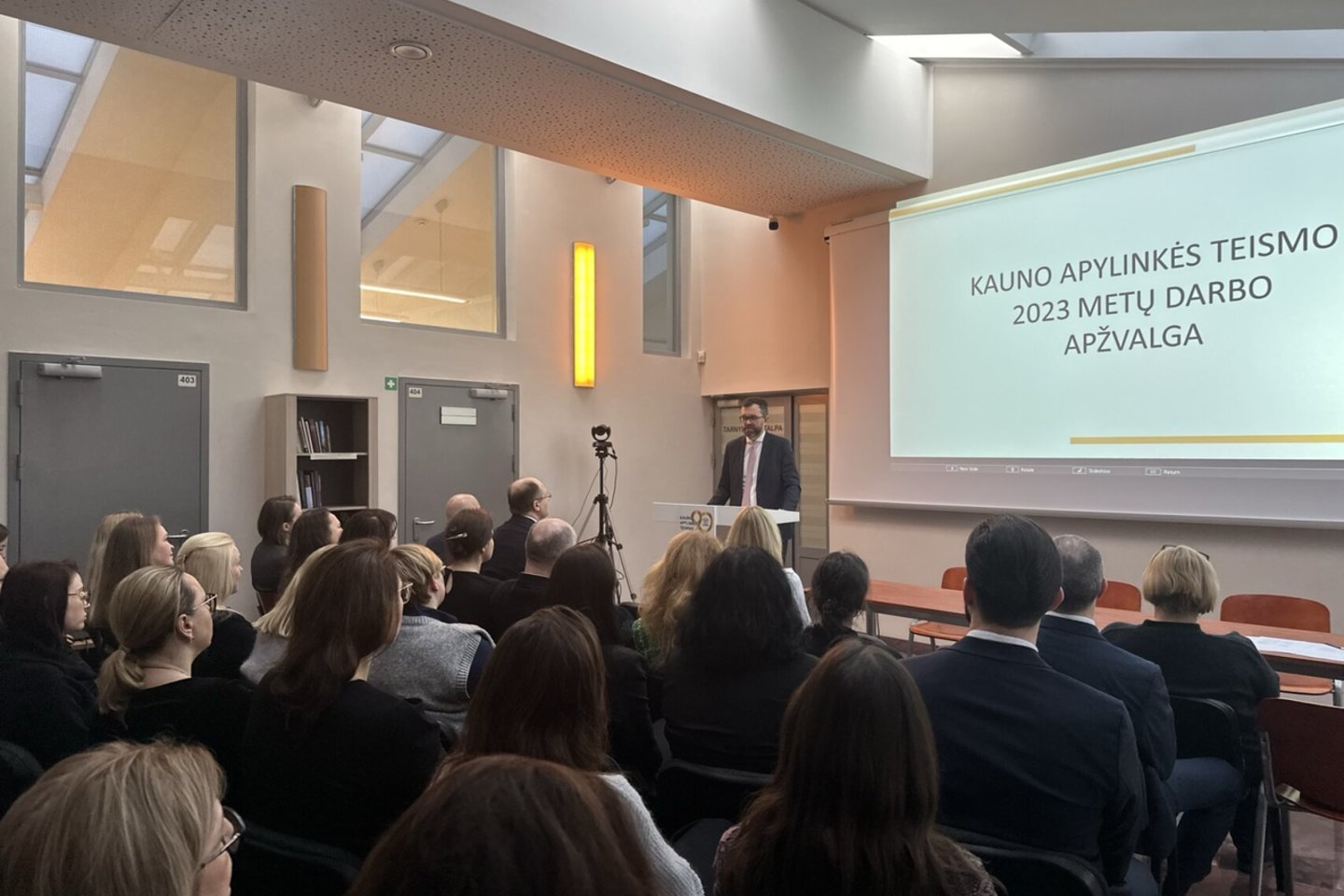 Kauno apylinkės teisme pristatyta 2023 metų darbo apžvalga