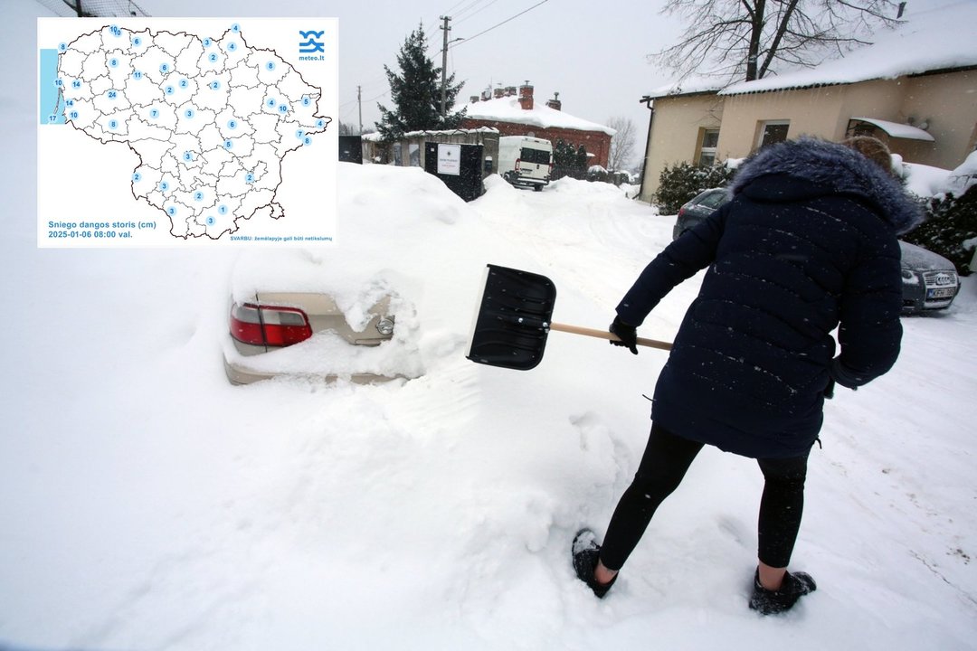 Dalyje Lietuvos – pusnys, o kitur žemė vos pabalusi: skelbia, kur ...