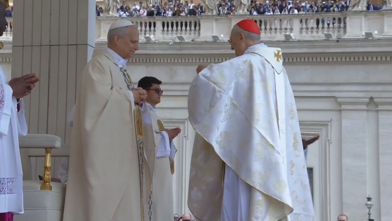 Istorinis momentas Vatikane: prasidėjo popiežiaus Leono XIV inauguracija