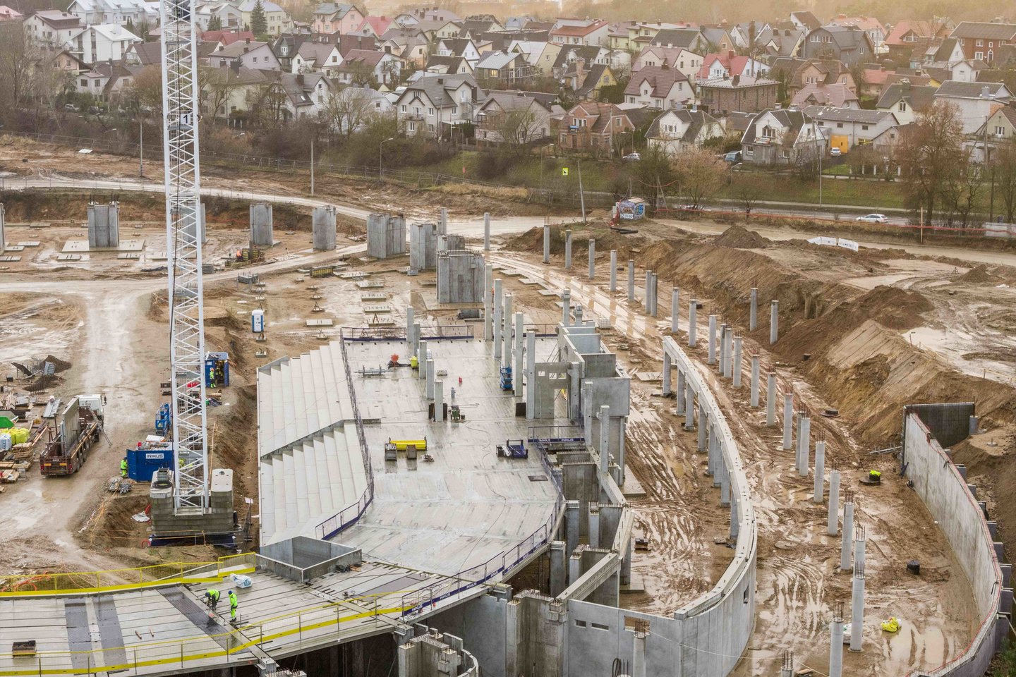 Kaip dabar atrodo Nacionalinio stadiono statybvietė: užbaigtas svarbus ...