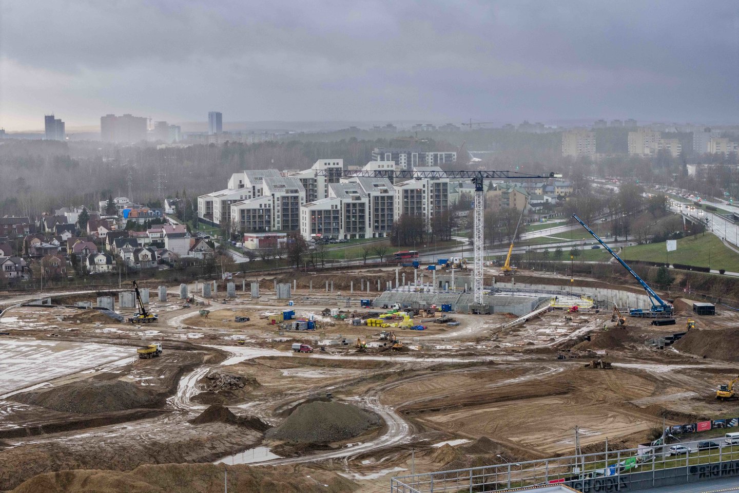 Kaip dabar atrodo Nacionalinio stadiono statybvietė: užbaigtas svarbus ...